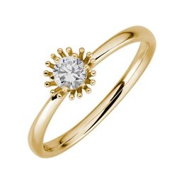 Lyomi Damen LYOMI Fingerring &raquo;585/- Gelbgold 1 synth. Diam. 0,25ct.&laquo;
