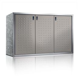 Paul Wolff M&uuml;lltonnenbox SILENT Trend Taupeviolett 3er Box M&uuml;lltonnenverkleidung, 120 L, Sichtbeton