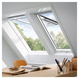 Velux Klapp-Schwing-Fenster GPL 2084 Manuell Holz wei&szlig; Alu ENERGIE Dachfenster, 94x118 cm (PK06)