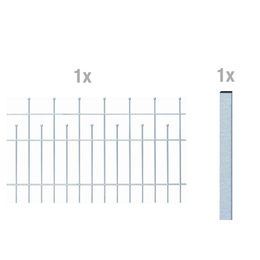 Alberts Zaun-Anbauset Madrid verzinkt, 98,5 cm, Einbetonieren