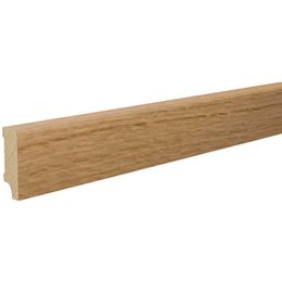 HARO Sockelleiste Eiche ohne Fr&auml;sung Fu&szlig;leisten, ge&ouml;lt, 2400x16x60 mm
