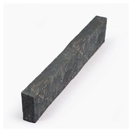 Seltra Natursteine Rasenkanten SANOKU Basalt anthrazit-schwarz Oberfl&auml;che eben gespalten, 8x20x30 cm