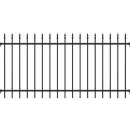 Alberts Zaunfeld Chaussee matt schwarz Metallzaun, 100 cm