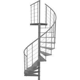 Minka Spindeltreppe Milano grau Wendeltreppe, 120 cm