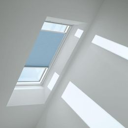 Velux Plissee Denim 1286, 304, Aluminiumschiene,Elektro,GGU,Velux