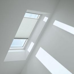 Velux Plissee Himmelblau 1285, S06, Aluminiumschiene,Elektro,GGU,Velux