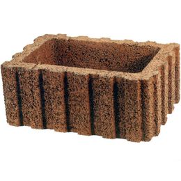 EHL Pflanzstein eckig Rasterflor braun Mauerstein, 60x40x25 cm (gro&szlig;)
