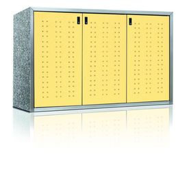 Paul Wolff M&uuml;lltonnenbox SILENT Trend Cremegelb 3er Box M&uuml;lltonnenverkleidung, 240 L, Sichtbeton