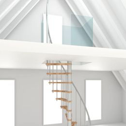 Minka Spindeltreppe Suono Smart Buche wei&szlig; Wendeltreppe, 120x68 cm