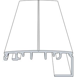 thyssenkrupp ALWO Oberprofilsystem Glasrandoberprofil 8209 pressblank Montageprofil, 5000 mm