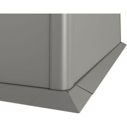 BioHort M&auml;hkante f&uuml;r Hochbeet und Pflanzbeet Belvedere quarzgrau-metallic, 1x1 (102x102 cm)
