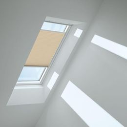 Velux Plissee Sandbeige 1277, C02, GGU,Manuell,Velux,wei&szlig;e Schiene