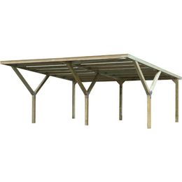 Weka Doppelcarport Y-Carport 612 Unterstand, ohne Dacheindeckung