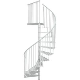 Minka Spindeltreppe Portofino wei&szlig; Wendeltreppe, 120 cm