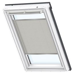 Velux Plissee Uni Sand 1259 Faltstore, 406, Aluminiumschiene,Elektro,GGL,Velux
