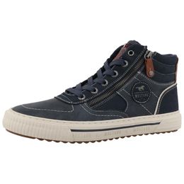 Mustang Shoes Herren Sneaker &raquo;Masha&laquo; High Top Sneaker, Schn&uuml;rboots mit Rei&szlig;verschluss blau 42
