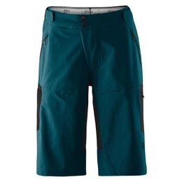 Gonso Damen Radhose &raquo;CASINA&laquo; Damen Bike-Shorts, Fahrradhose, Sitzpolster und Taschen, Bund flexibel blau 40, Normalgr&ouml;&szlig;en