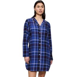 Triumph Damen Nachthemd &raquo;Boyfriend NDW 01 X Checks&laquo; bequem und stilvoll blau 42, N-Gr