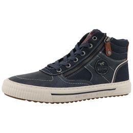Mustang Shoes Herren Sneaker &raquo;Masha&laquo; High Top Sneaker, Schn&uuml;rboots mit Rei&szlig;verschluss blau 45