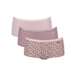 Sloggi Damen Sloggi Panty &raquo;GO Crush Short C3P&laquo; 3er Pack, mit Spitzendetails S