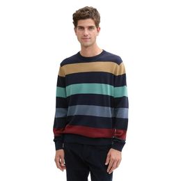 Tom Tailor Herren Tom Tailor Strickpullover mit Blockstreifen bunt M