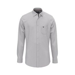 Fynch-Hatton Herren Fynch-Hatton Langarmhemd mit elegantem Muster braun S, N-Gr