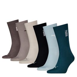 Puma Herren Puma Socken 6 Paar tlg. mit Rippenb&uuml;ndchen, Logo und Schriftzug 35-38