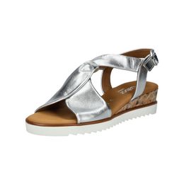 Gabor Comfort Damen Riemchensandale &raquo; Sandalen Leder&laquo; silber 42