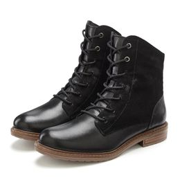 Lascana Damen Lascana Stiefelette &raquo;Boots&laquo; aus Leder schwarz 39