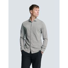 NO EXCESS Herren NO EXCESS Langarmhemd &raquo; Jersey Stretch M&eacute;lange Hemd&laquo; grau S, Normalgr&ouml;&szlig;en