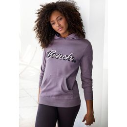 Bench. Loungewear Damen Kapuzensweatshirt, mit K&auml;ngurutasche, Loungeanzug, Hoodie lila 32/34