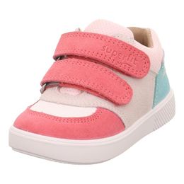 Superfit M&auml;dchen Klettschuh &raquo;SUPIES WMS: mittel&laquo; Sneaker, Freizeitschuh im Retro Look, Gr&ouml;&szlig;enschablone zum Download rosa 27