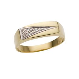 Firetti Herren Goldring &raquo;Schmuck Geschenk Gold 333 Herrenring Goldring Siegelring&laquo; mit Brillanten wei&szlig;