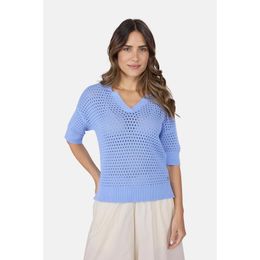 LIEBLINGSST&Uuml;CK Lieblingsst&uuml;ck Damen Strickpullover &raquo;PinsaL&laquo; mit Polokragen blau 36