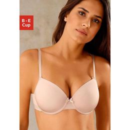 s.Oliver Damen s.Oliver Schalen-BH &raquo;Everyday Fashion&laquo; mit B&uuml;gel und dezentem Spitzenband beige 85, Cup C