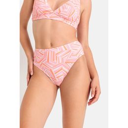 Lscn By Lascana Damen LSCN by LASCANA Highwaist-Bikini-Hose &raquo;Lisa&laquo; mit grafischem Muster rosa 40, N-Gr