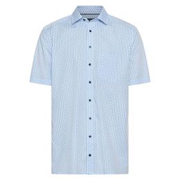OLYMP Herren OLYMP Kurzarmhemd &raquo;Luxor modern fit&laquo; mit modischem Print blau 38, N-Gr