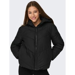 Jacqueline de Yong Jdy Damen JDY Steppjacke &raquo;JDYARNHEM WATER REP SHORT PUFFA OTW NOOS&laquo; mit Kapuze schwarz M