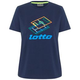 Lotto Damen Lotto Print-Shirt - mit plakativem Frontprint blau M (38)