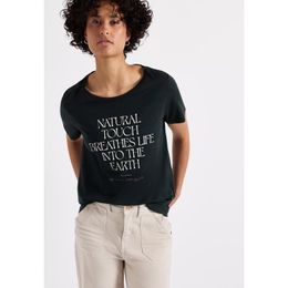 Street One Damen Street One T-Shirt mit Wording Artwork gr&uuml;n 40