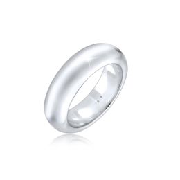 Elli Premium Damen Fingerring &raquo;Bandring 925 Sterling Silber&laquo; silber