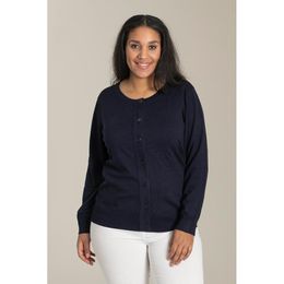 Sandgaard Damen SANDGAARD Strickjacke mit Knopfleiste und in kurzer Form blau 36