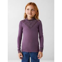 name it M&auml;dchen Langarmshirt &raquo;NKFNURI LS XSL TOP NOOS&laquo; mit tollen Spitzendetails lila 122 (128)