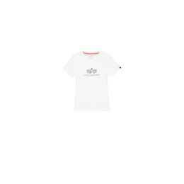 Alpha Industries Damen &raquo;New Basic T-Shirt BL Glitter W&laquo; wei&szlig; XS