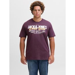 Jack & Jones PlusSize Jack & Jones Plussize Herren Jack & Jones PlusSize T-Shirt &raquo;JJELOGO TEE SS ONECK 2 COL AW25 NOOS PLS&laquo; lila 5XL