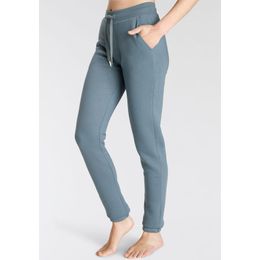 Vivance Damen Jogginghose innen weich angeraut und mit seitlichen Taschen blau 36/38, N-Gr