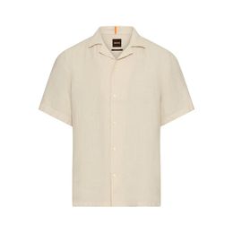 BOSS Orange Herren BOSS Orange Kurzarmhemd &raquo;Rayer&laquo; aus Leinen beige S, N-Gr