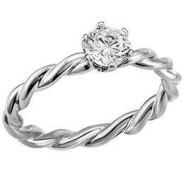 Firetti Damen Fingerring &raquo;Schmuck Geschenk Silber 925 Damenring Verlobungsring Solit&auml;r&laquo; mit Zirkonia (synth.)