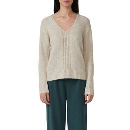 s.Oliver Damen s.Oliver Strickpullover mit V-Ausschnitt beige 36