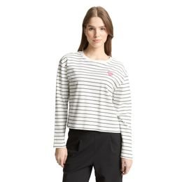 Tom Tailor Denim Damen Tom Tailor Denim T-Shirt mit Streifen Muster XS